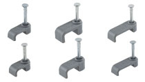 Grey Hdpe Double Cable Clips - Flat – TCTS